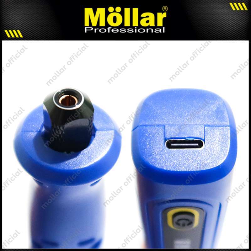 Promo Mollar 800178 Mini Grinder Set 32 Pcs Baterai Cordless Gerinda ...