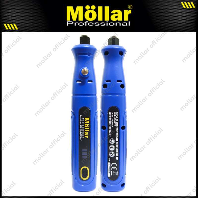 Promo Mollar 800178 Mini Grinder Set 32 Pcs Baterai Cordless Gerinda ...