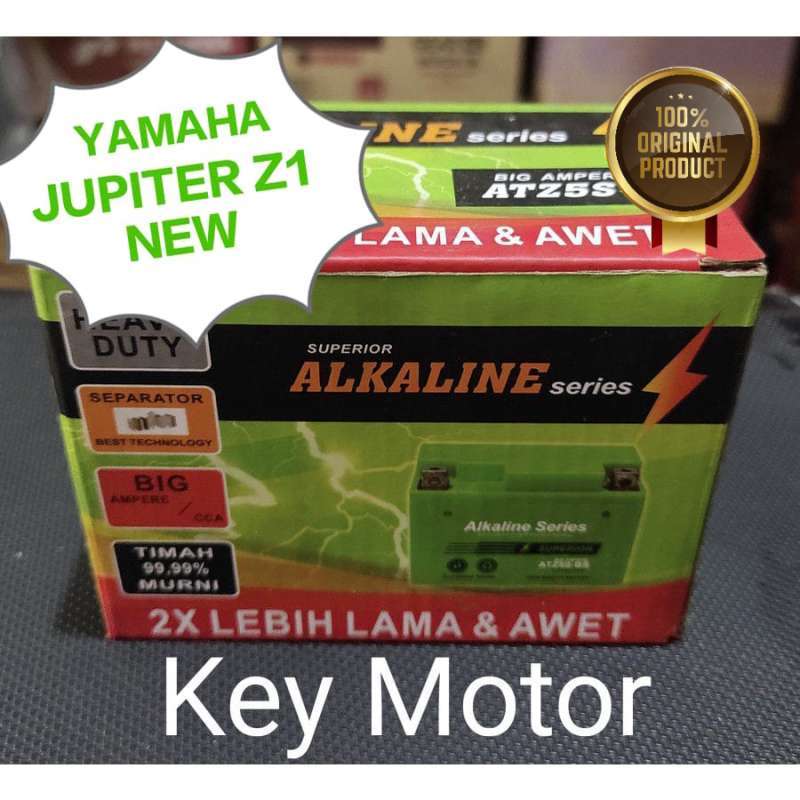 Jual Aki / Accu Kering Motor Yamaha Jupiter Z1 New Alkaline Alkalin 5a 5 Ampere Atz5s Atz5 Atz ...