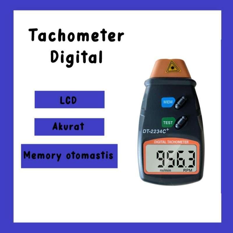 Promo Tachometer Digital Alat Ukur Kecepatan Putaran Laser Rpm Infrared ...