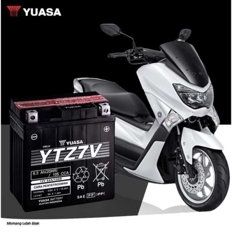 Promo Aki Motor Yamaha Nmax Lama , N Max Old Aerox 155 Lexi Yuasa Ytz7v Ori Diskon 33% Di Seller ...