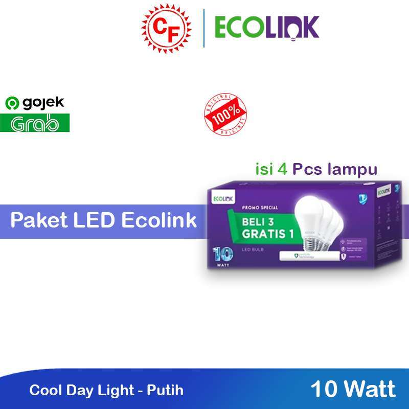 Jual Paket Ecolink Led Bulb 10 Watt E27-cool White / Putih Di Seller ...