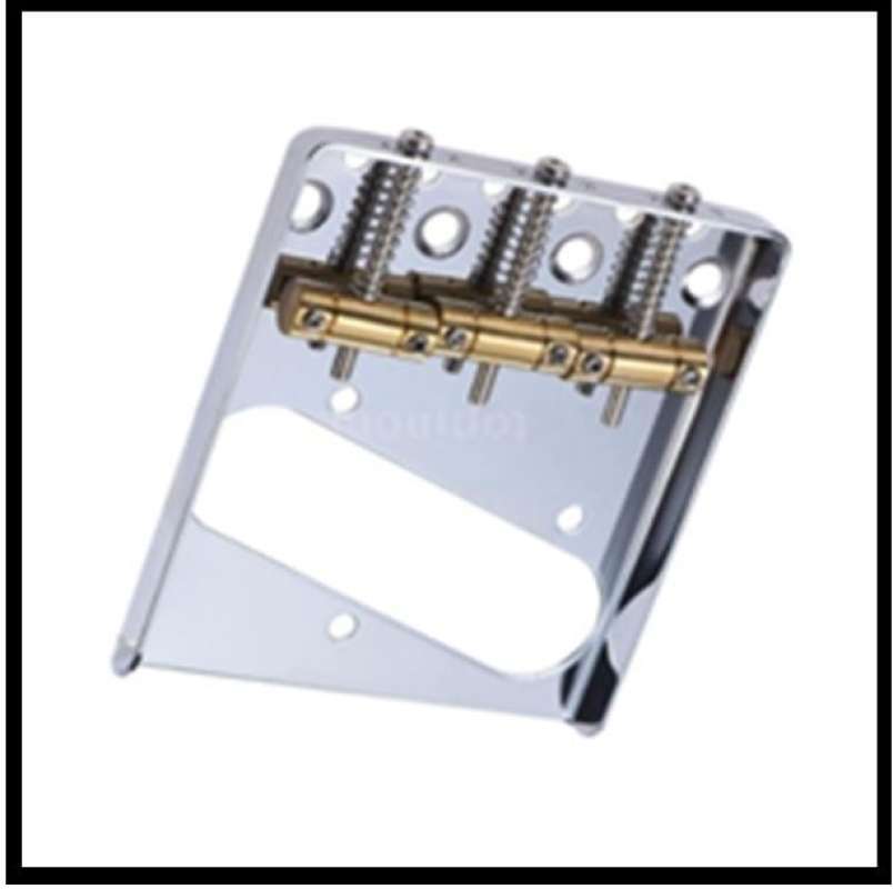 Jual Bridge Telecaster 3 Saddle Brass Compensated Chrome - Cut Off Di ...