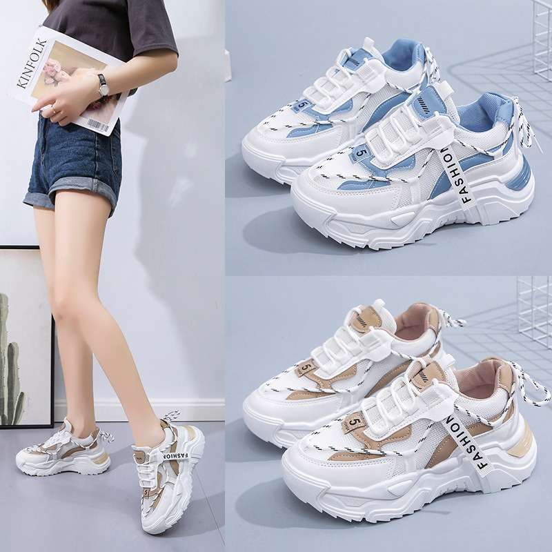 Promo Sepatu Sneakers Wanita Korea Spatu Olahraga Cewek Kekinian Women ...