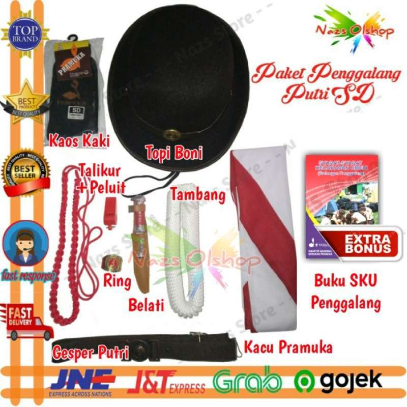 Promo Paket Atribut Perlengkapan Pramuka Penggalang Putri Sd Kelas 4-6 ...