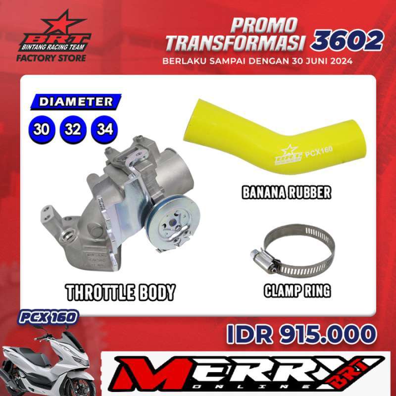 Promo Throttle Body Brt Tb Vario 160 Pcx 160 Lokal Adv 160 30 30mm 32 ...