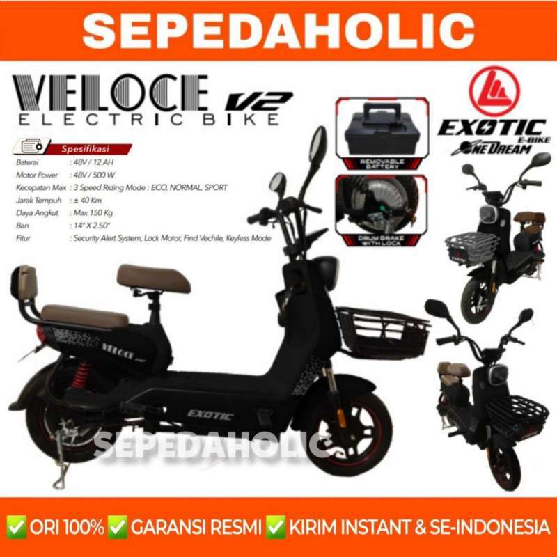 Promo Sepeda Listrik Exotic Veloce V2 500 Watt Electric Bike By Pacific ...
