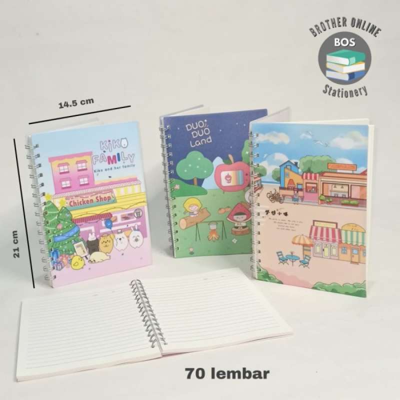 Jual Bos Notebook Spiral A5-70lbr/buku Spiral/ring Book/diary/agenda ...