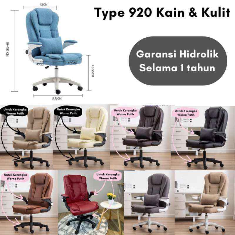 Promo Kursi Direktur Kantor Kerja Office Chair Hidrolik Kulit Premium ...