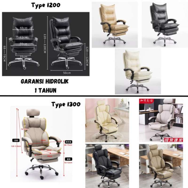 Promo Kursi Direktur Kantor Kerja Office Chair Hidrolik Kulit Premium ...