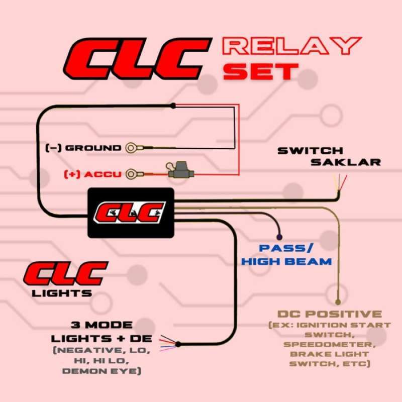 Promo Relay Set Clc Lampu Tembak Laser 3 Mode Devil Eye 240 Watt ...