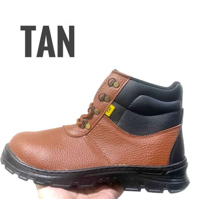 Jual Sepatu Boots Safety Proyek Kerja Lapangan Bahan Kulit Ujung Besi ...