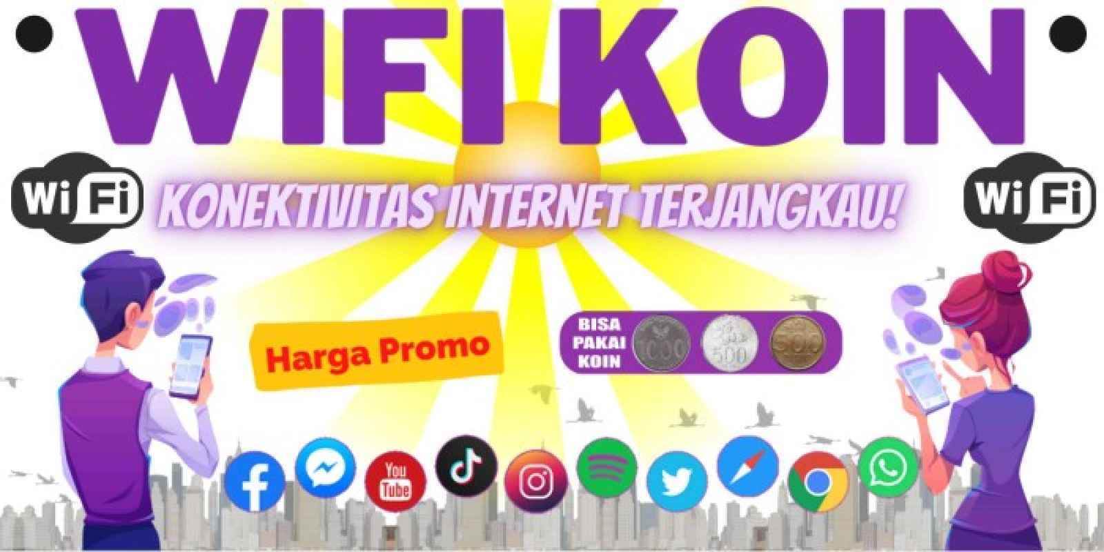 Jual Sticker Panduan Dan Spanduk Gantung Untuk Wifi Coin Di Seller ...