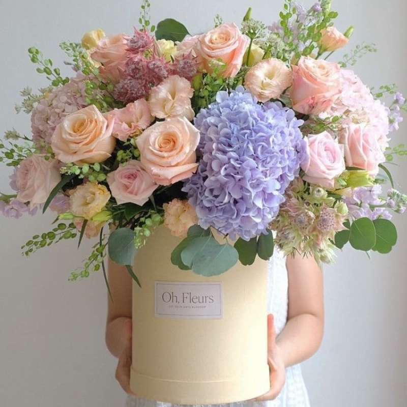 Promo The Hanna Flst - Hydrangea Gang Bloom Box Bouquet Buket Bunga ...