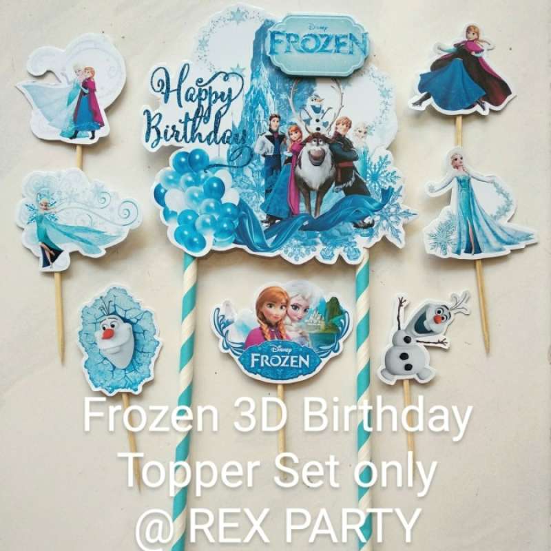 Promo Frozen 3d Cake Topper/topper Cake Frozen/topper Kue/cake Topper ...