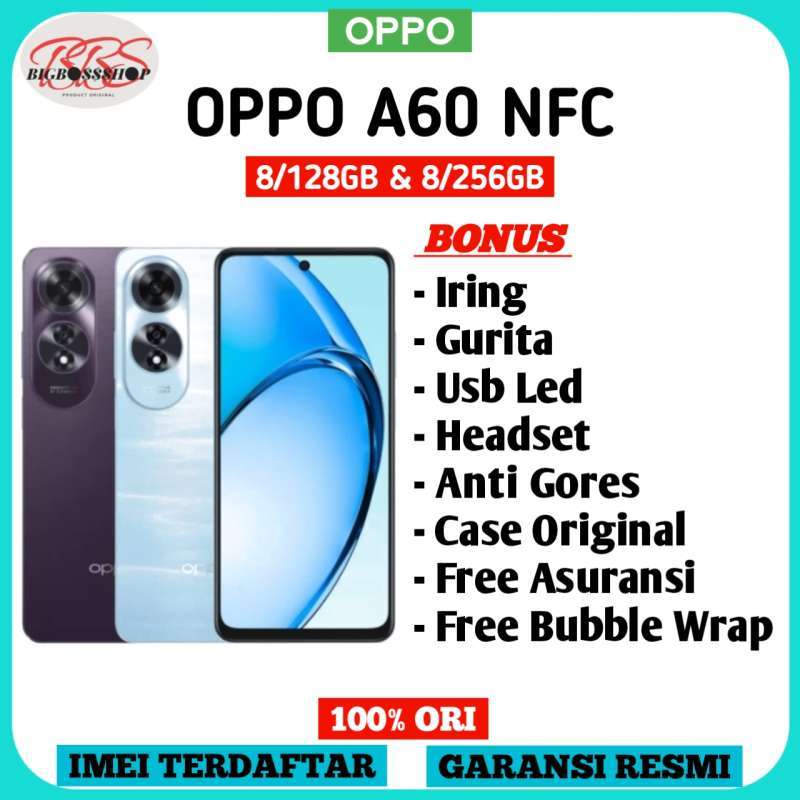 Promo [flashsale] Oppo A60 Nfc 8/128gb & 8/256gb Garansi Resmi Diskon 12% Di Seller Bigboss Shop ...