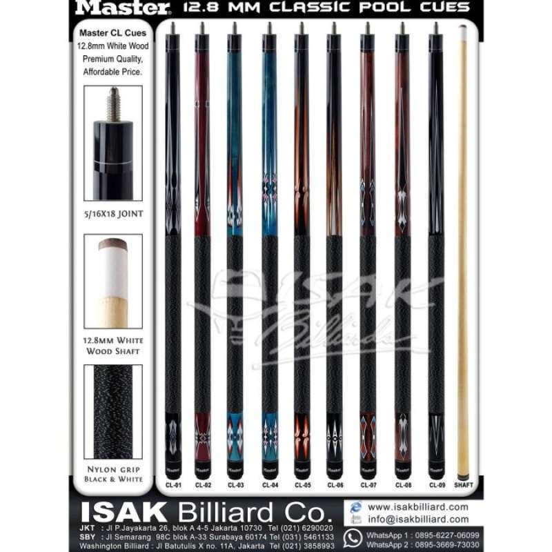 Jual Vintage Master Pool Cue Cl-11 - Classic Stick Billiard Stik Biliar ...