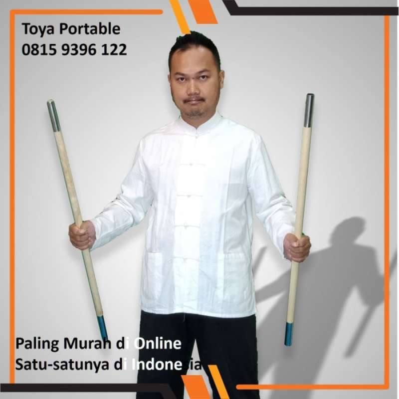 Jual Unik Stick Toya Tongkat Kayu Lilin Wushu Portable 2 Segment Import ...