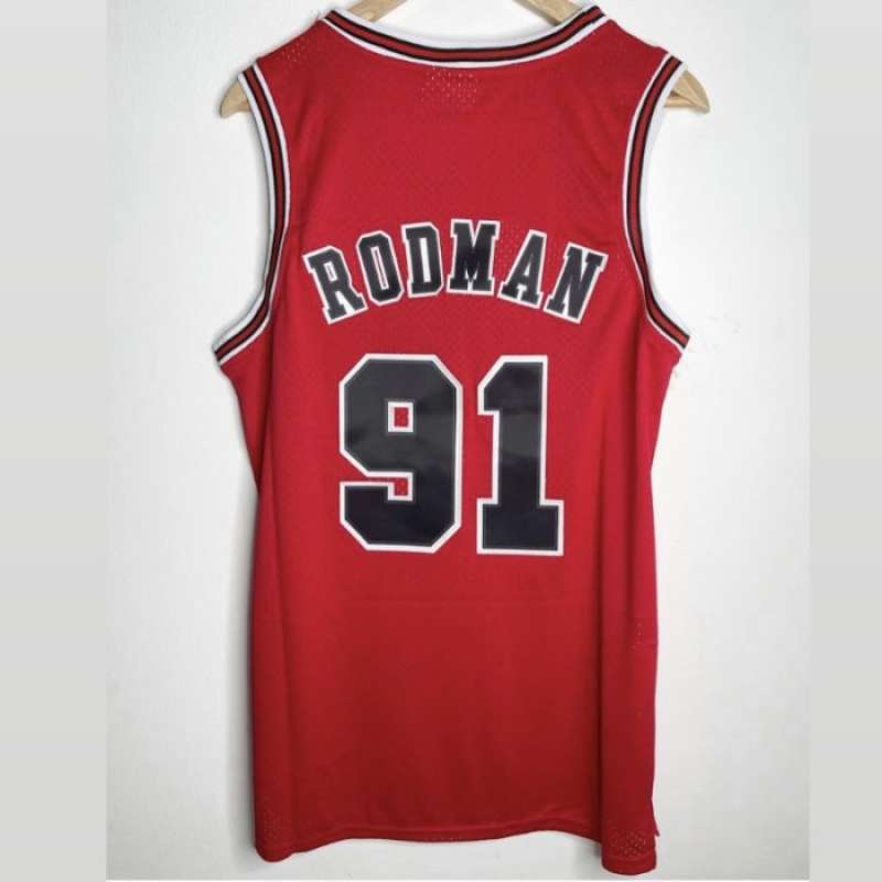 Jual Jersey Basket Nba Classic Hwc Chicago Bulls #91 Dennis Rodman ...