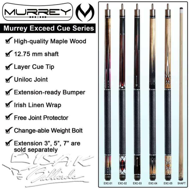 Jual Murrey Exceed Exc-01 Cue Uniloc Maple Extension Bumper Stick ...