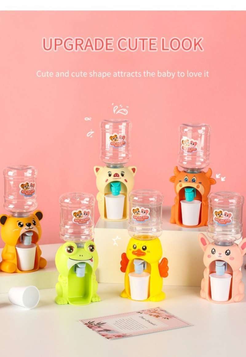 Jual Dispenser Mini Galon Portable Anak Air Minum Karakter Bebek - Cow ...