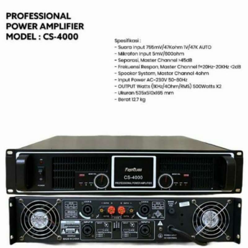 Promo Power Amplifier Firstclass Cs 4000/cs4000 First Class Original ...