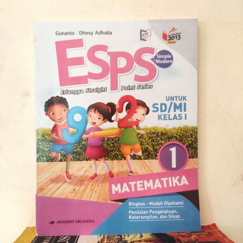 Promo Esps Matematika Kelas 1 Sd K13 Erlangga Original. Diskon 23% Di Seller Zawaru Store ...