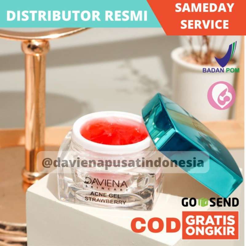 Jual Acne Gel Strawberry Daviena Skincare Acne Series | Asisten Cantik ...