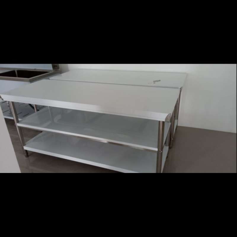 Promo Meja Stainless Susun 3 / Meja Dapur 3 Plat Lebar 60cm Rwt-126c-2 ...