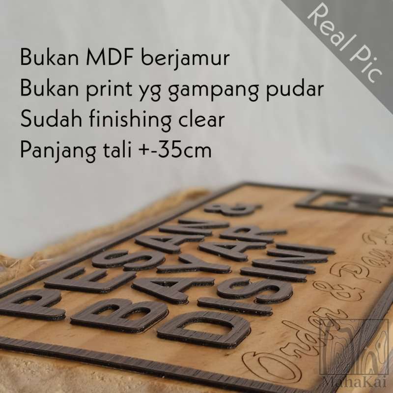 Jual Tulisan Tanda Pesan Bayar Disini Order Here Signage Kayu Gantung ...