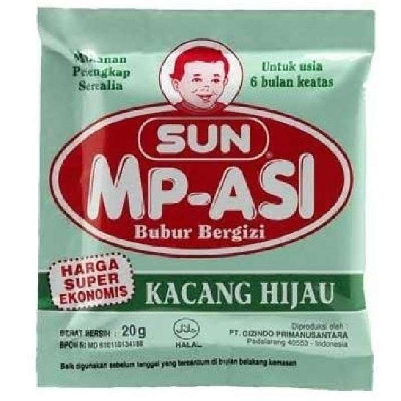 Jual Sun Mp-asi Bubur Bayi Beras Merah Dan Kacang Hijau 12 Pcs X 20g ...