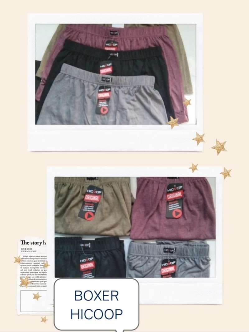 Jual Boxer Hicoop Isi 1pcs Dalam Kemasan Warna Campur M L Xl Di Seller ...