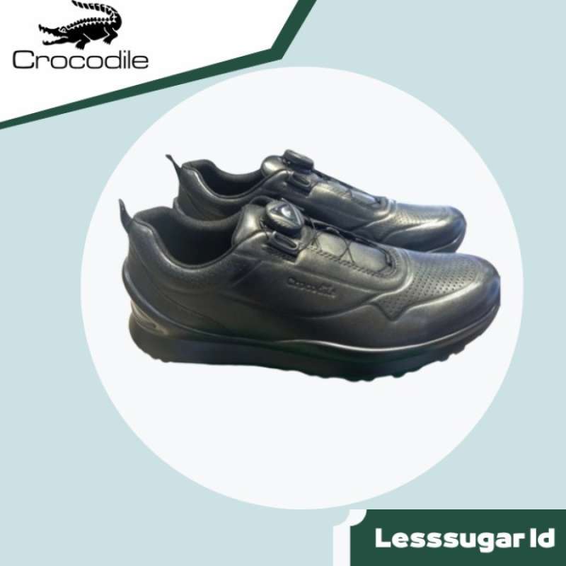Jual Sepatu Crocodile Original Kulit Asli Model Fitgo Warna Hitam Cr ...