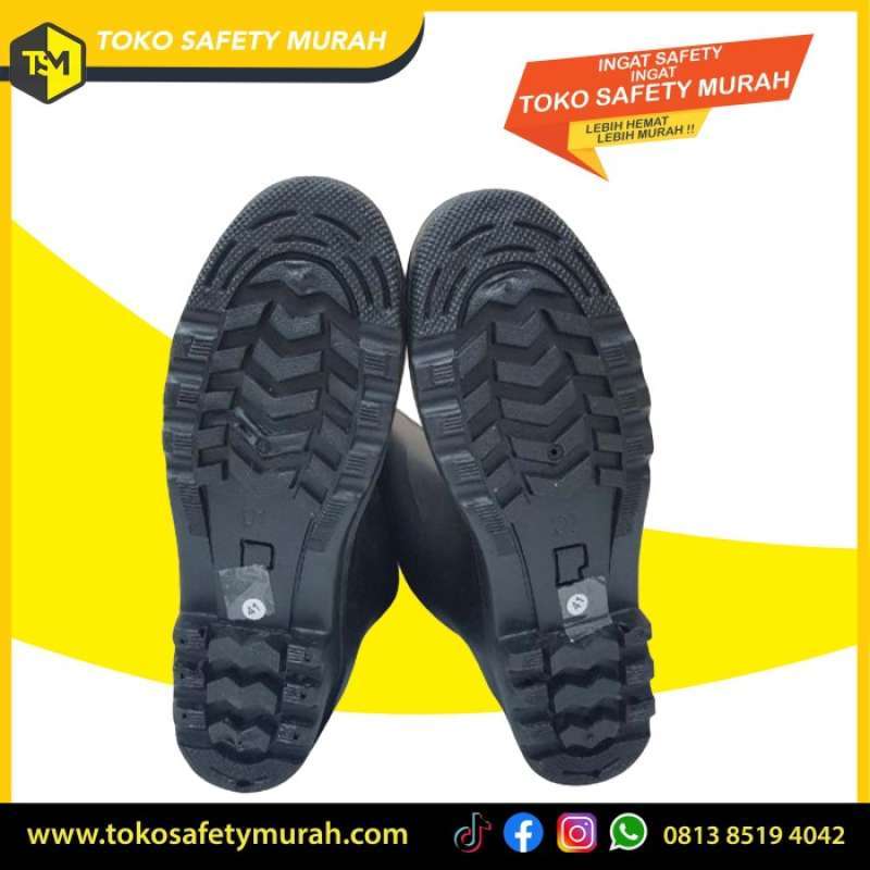 Jual Sepatu Boot Forli Hitam Dove Tinggi Bot Lentur Karet Proyek Anti ...