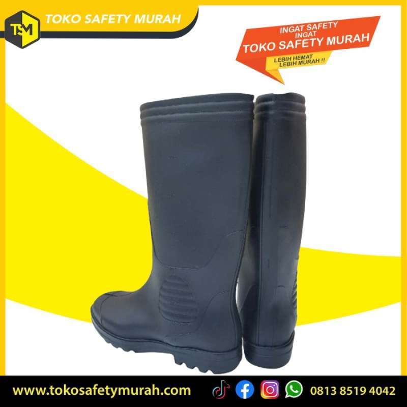 Jual Sepatu Boot Forli Hitam Dove Tinggi Bot Lentur Karet Proyek Anti ...