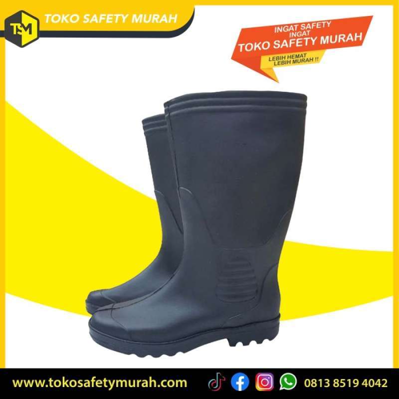 Jual Sepatu Boot Forli Hitam Dove Tinggi Bot Lentur Karet Proyek Anti ...