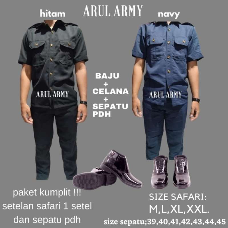 Jual Paket Baju Seragam Safari Security Satpam Supir Sepatu Pdh ...