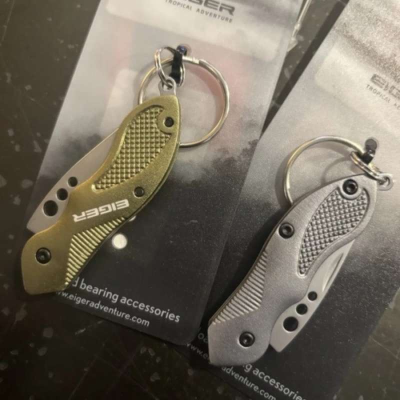 Promo Gantungan Kunci Eiger Original Folding Knife Keychain Diskon 5% ...