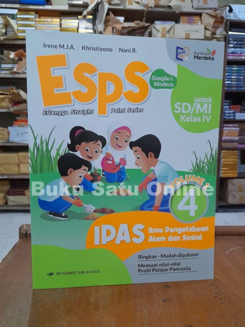 Promo Esps Ipas Kelas 4 Sd Vol 1 Kurikulum Merdeka Erlangga Diskon 23% Di Seller Malini Store ...