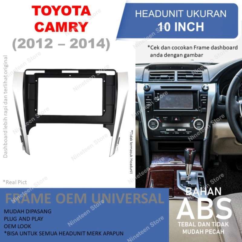 Promo Frame Panel Toyota Camry 2012-2019 Untuk Head Unit Android 10 ...