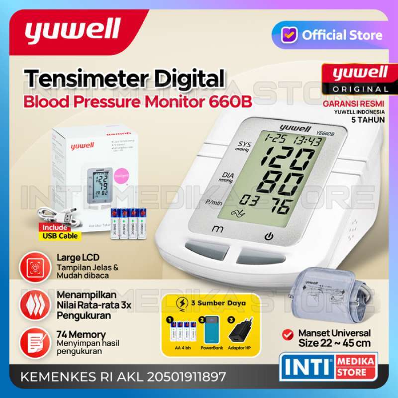 Promo Yuwell - Tensimeter Digital Ye 660b | Tensi Pengukur Tekanan ...