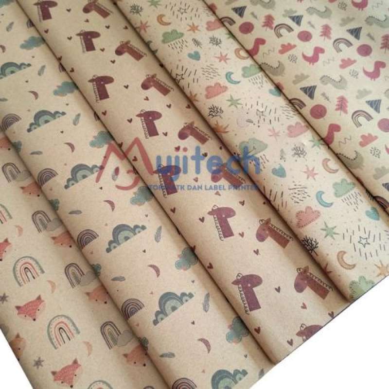 Jual 5 Pcs Kertas Kado Coklat Craft Paper Brown Ina Creative Kraft ...