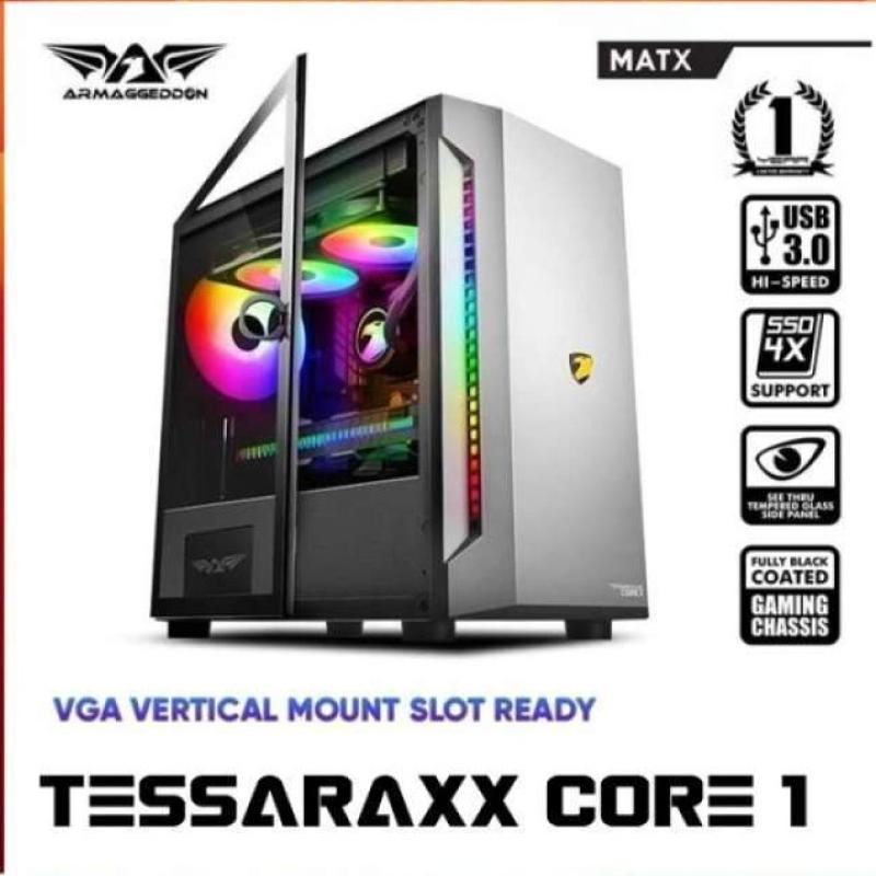 Promo Armaggeddon Tessaraxx Core 1 Matx Gaming Pc Case Rgb Lightning ...