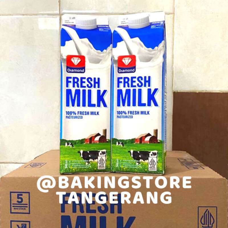Jual Susu segar Fresh milk Diamond 946 ml | Susu Pasteurisasi di Seller Baking Store Tangerang ...