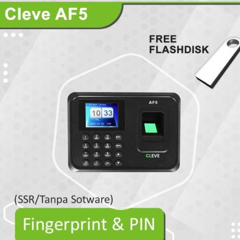 Promo Mesin Absensi Fingerprint Cleve Af5 Tanpa Software / Ssr Diskon ...