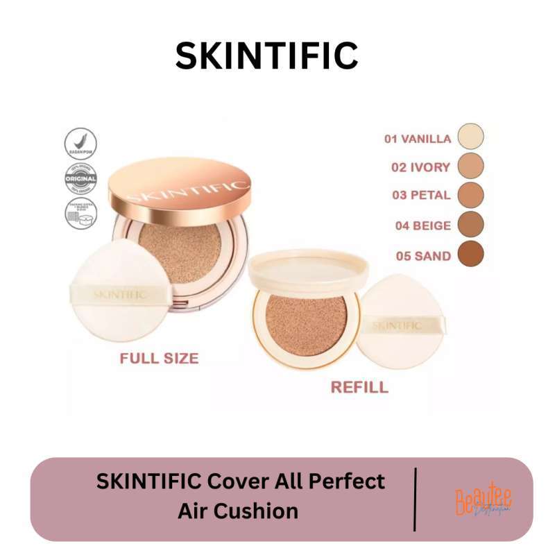 Jual Skintific Cover All Perfect Air Cushion High Coverage Poreless ...