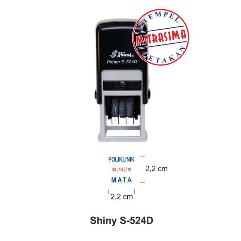 Promo Stempel Shiny Custom bentuk bujursangkar dengan Tanggal ditengah ...