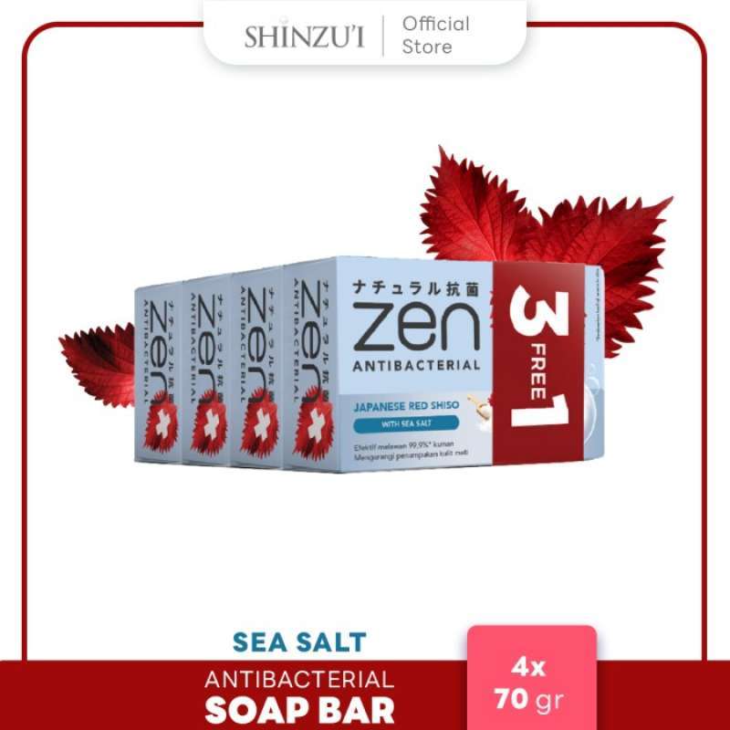 Jual Tp. Zen Antibacterial Sabun Batang Shiso & Seasalt 70g - 4 Pcs Di ...