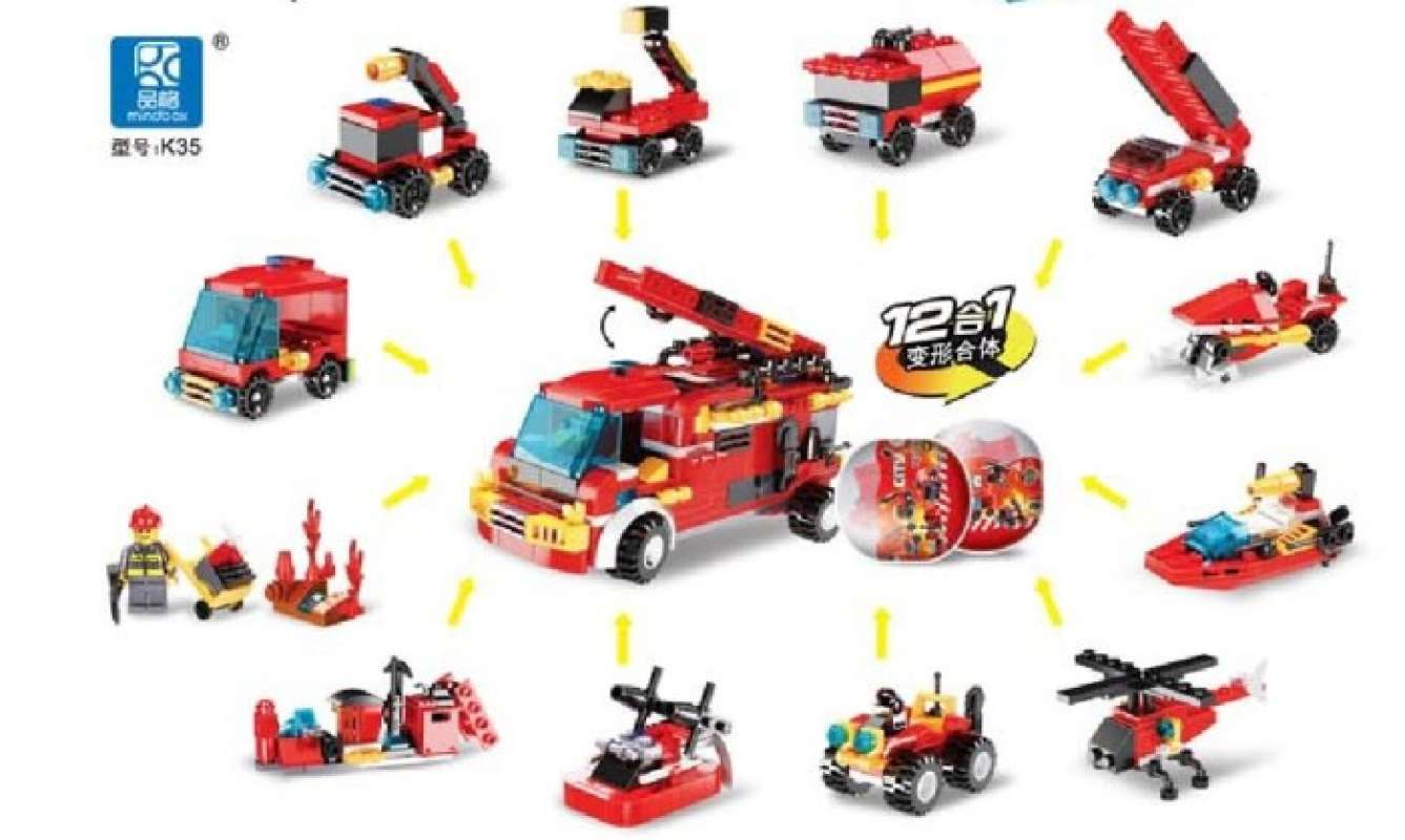 Promo Jnb Building Block Brick Mindbox Non Lego Telur Gacha Pemadam ...