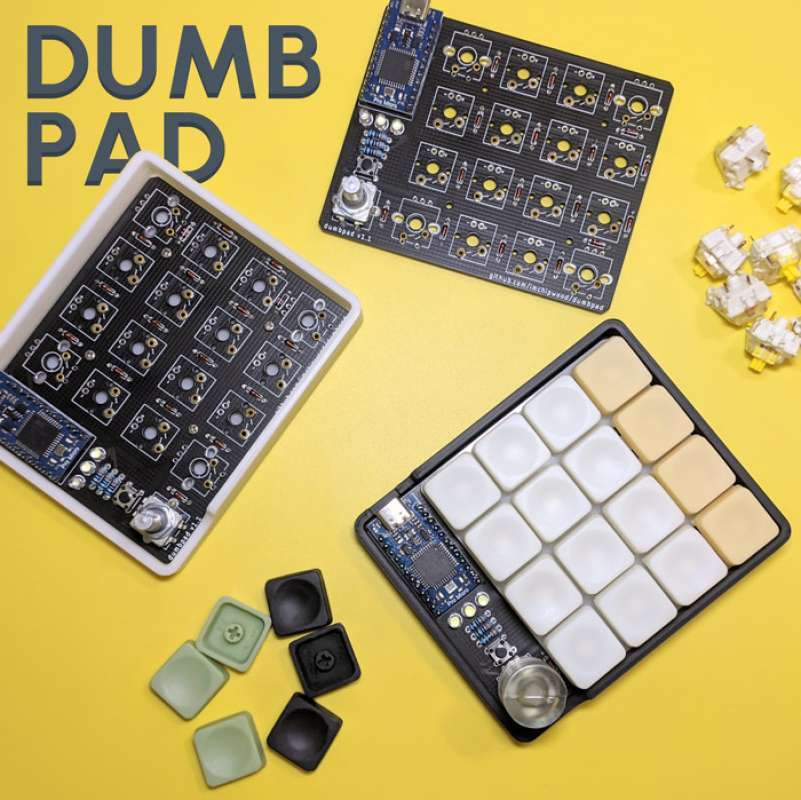Promo Dumbpad Hotswap Usb-C Mechanical Macropad Numpad Keyboard Kit Qmk ...
